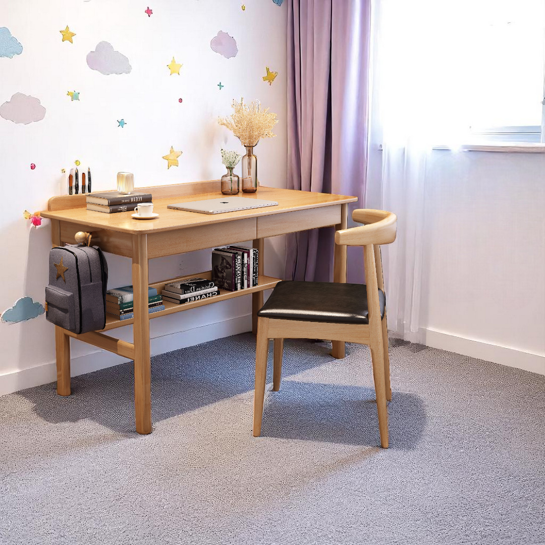 Nordic Solid Wood Study and Office Table - Mr Nanyang