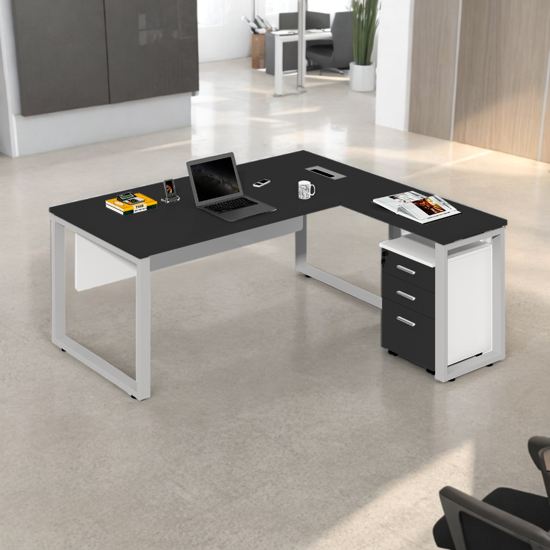 SmartSpace Office L-shape Table - Mr Nanyang