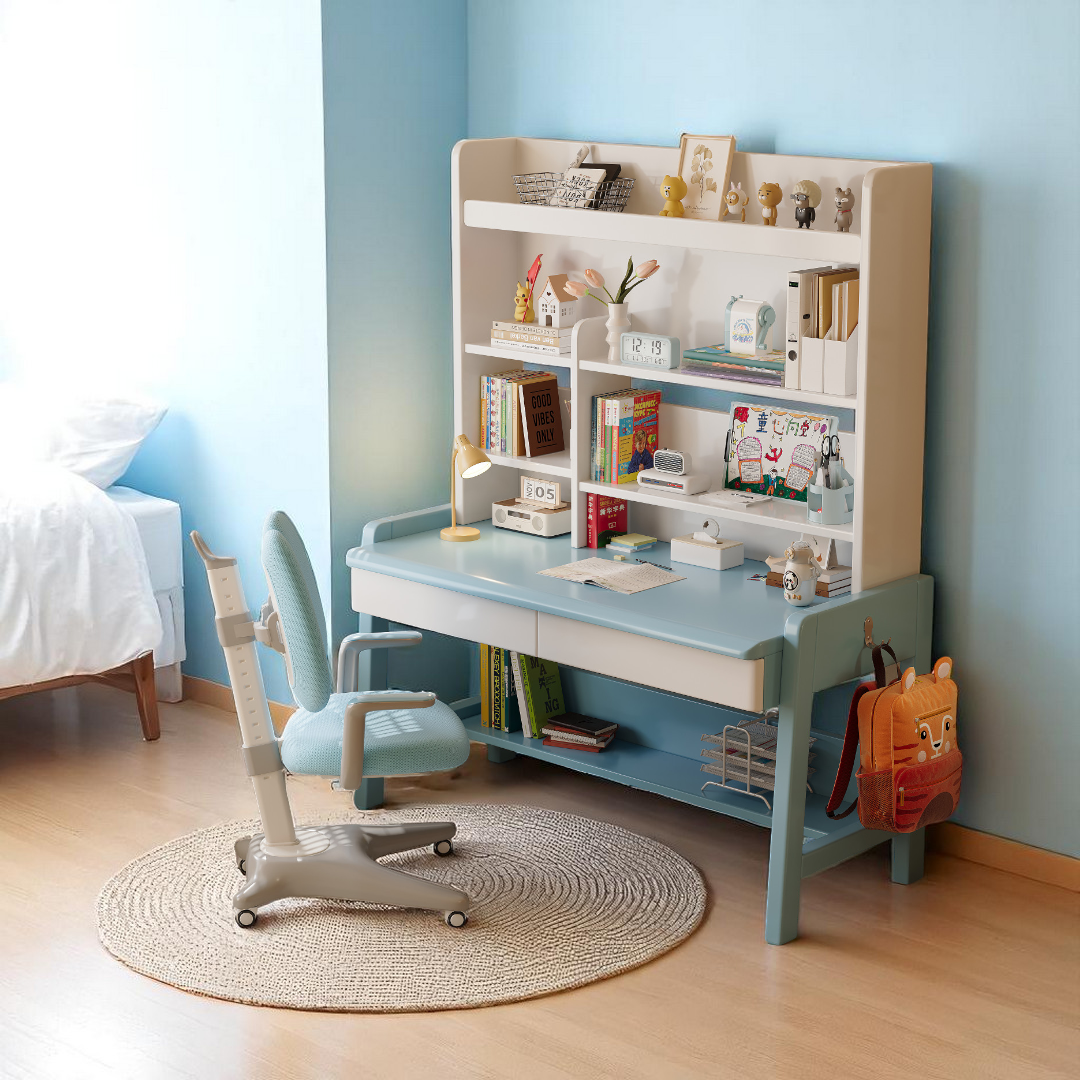 Children's Study Table with Integrated Bookshelf - Mr Nanyang