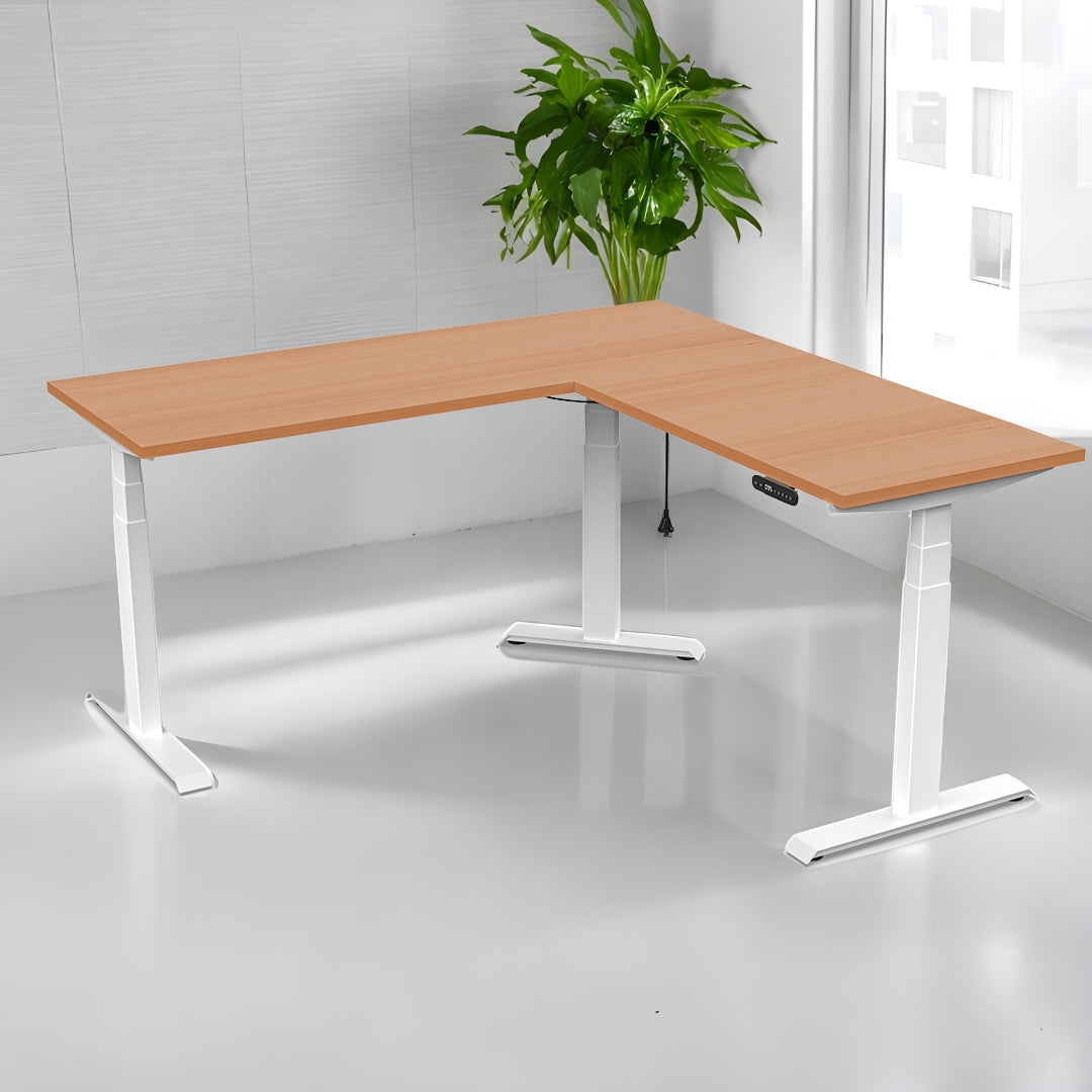 ErgoFlex Adjustable L-Shape Office Desk - Mr Nanyang