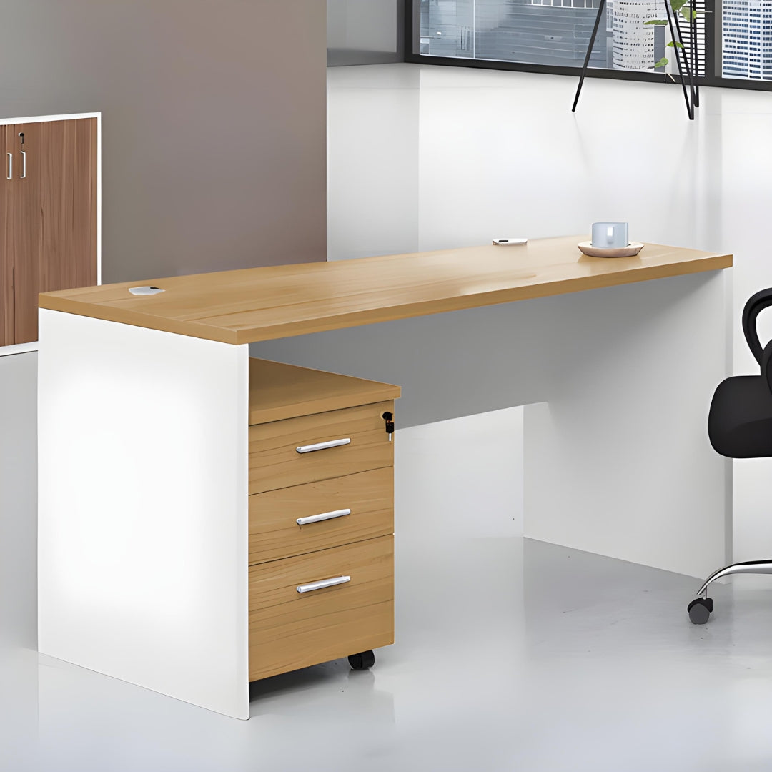 Home Office Study Table with Mobile Pedestal - Mr Nanyang