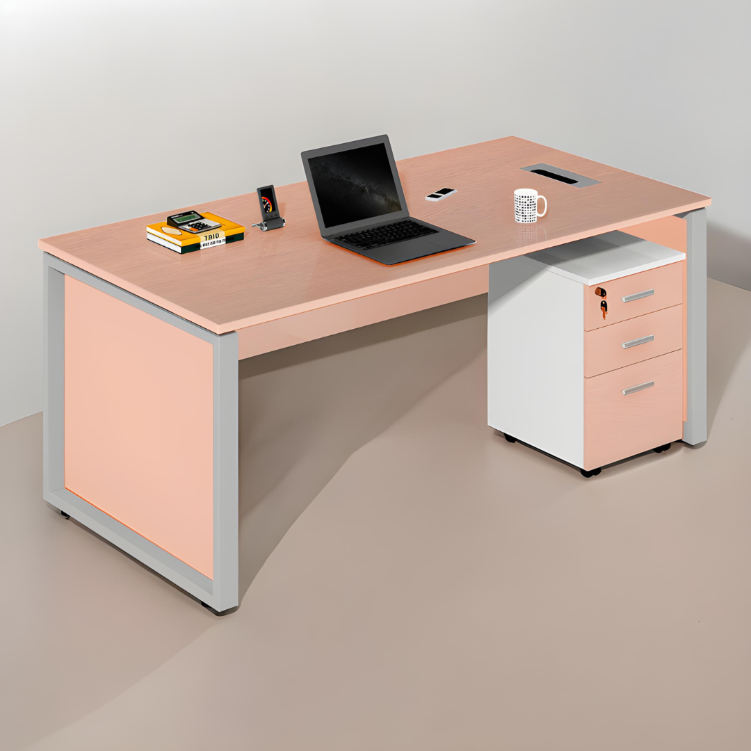 Durable Study Table with Drawer Pedestal - XCF-LY1406B: 1400Wx600Dx750H ...