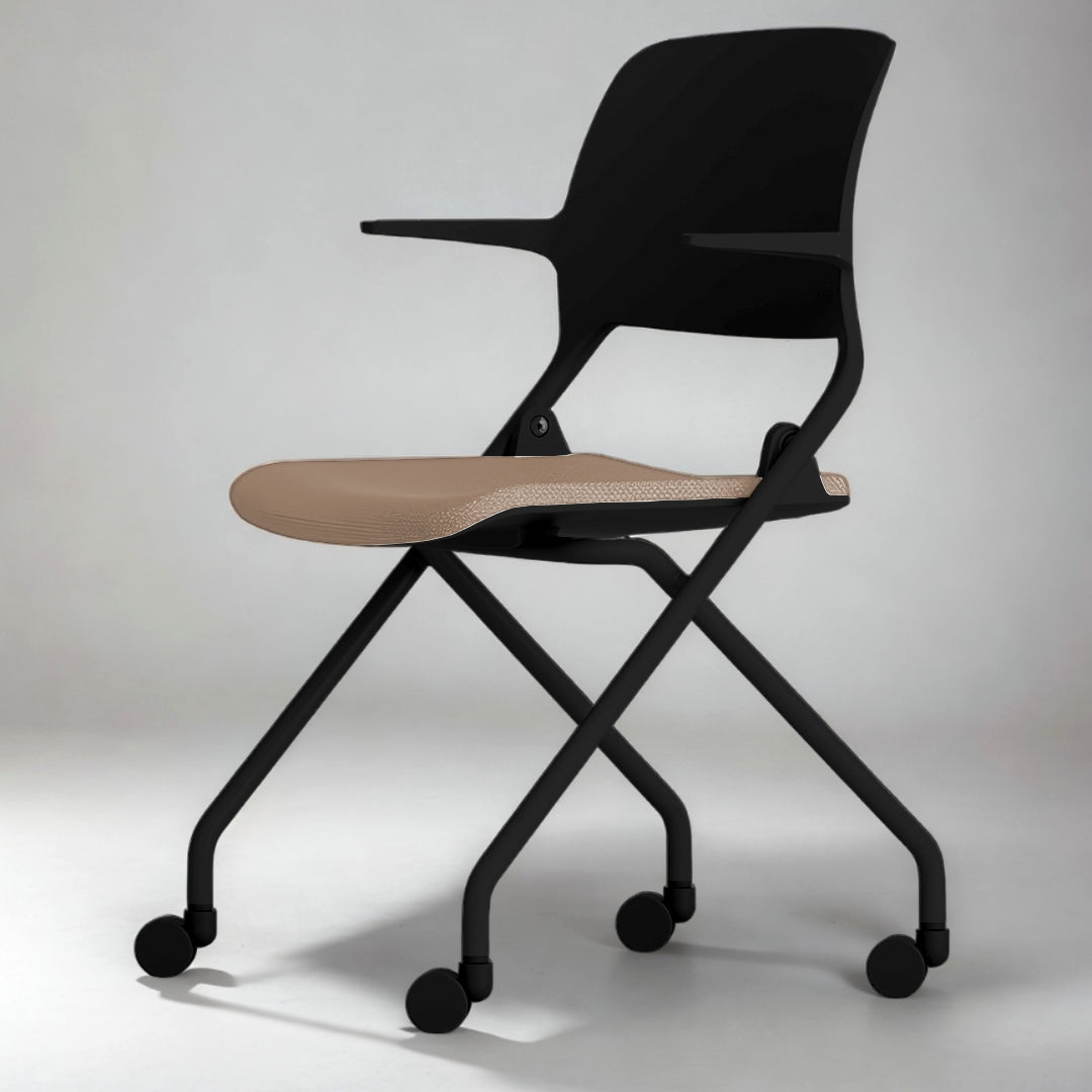 Compact Comfort Foldable Chair - KRDR40 02: Black Frame (Armrest Type ...