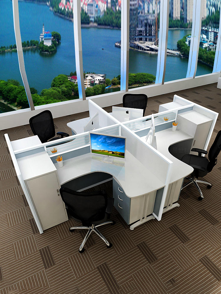 Polaris Office Formation Desk System - POF 04- 4 Seaters X (With ...